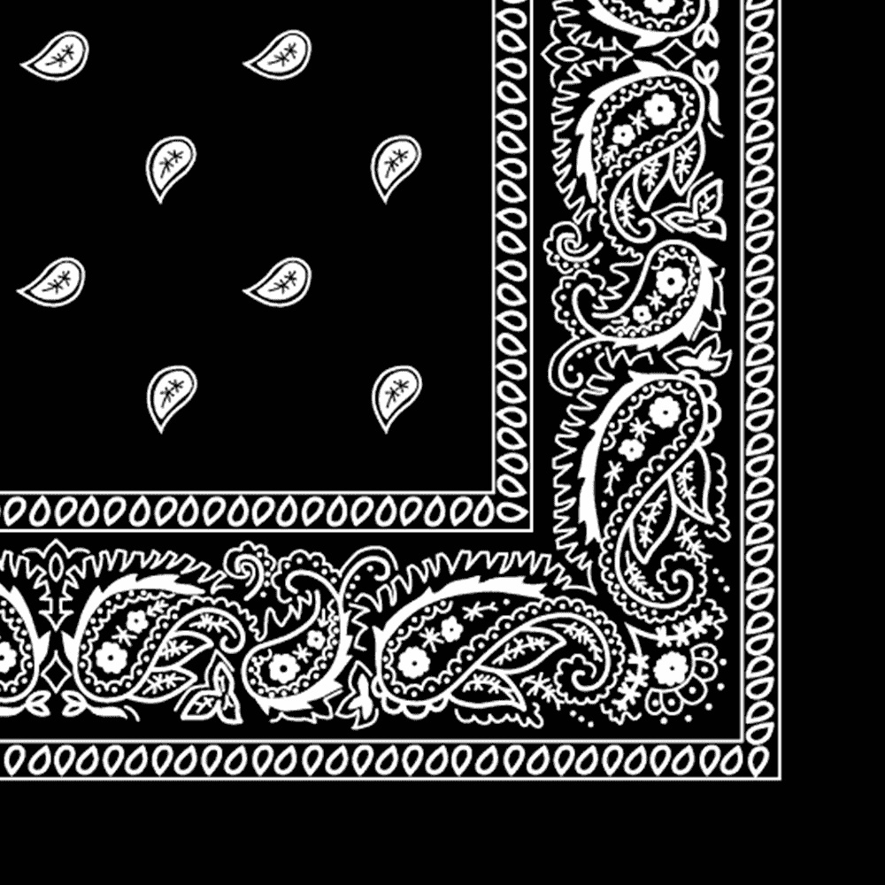 Black Paisley Bandana