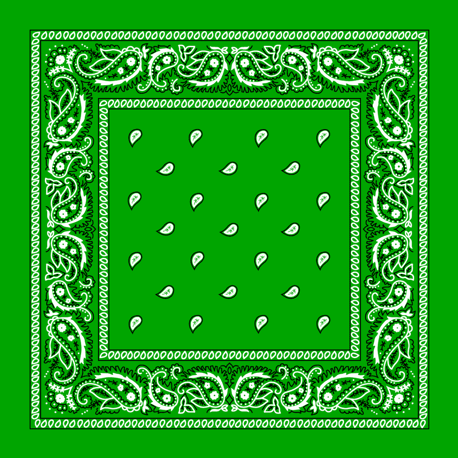 Green Bandanas - Verdant Vibes and Emerald Elegance