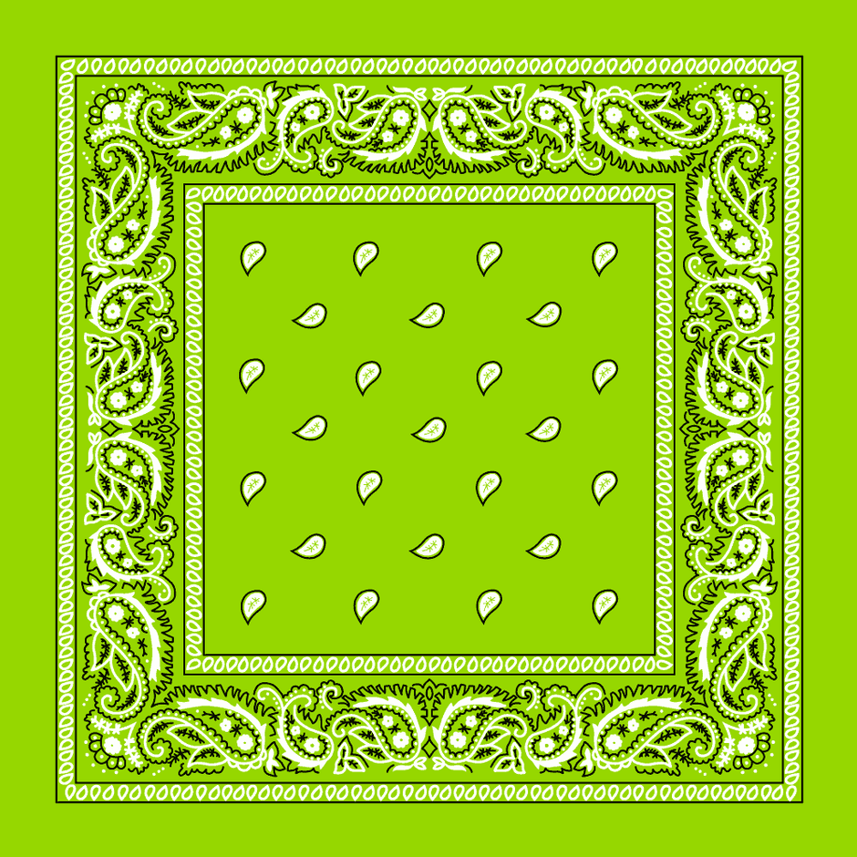 Green Bandanas - Verdant Vibes and Emerald Elegance